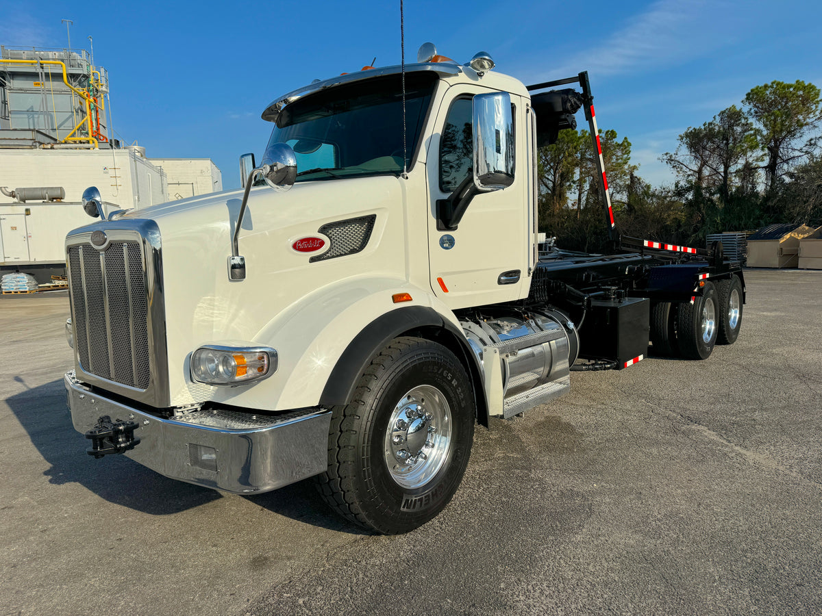2 x 2020 Peterbilt 567 HD Rolloff trucks, Double Frames, LOW LOW MILES ...